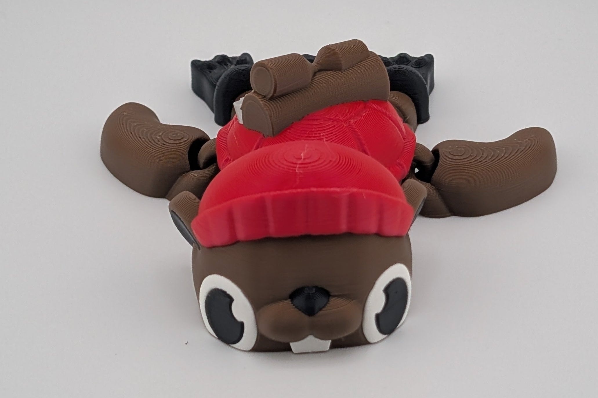 Flexi Beaver Turtle – Lumberjack Charm in a 4" Fidget Friend – RoadRunner3D